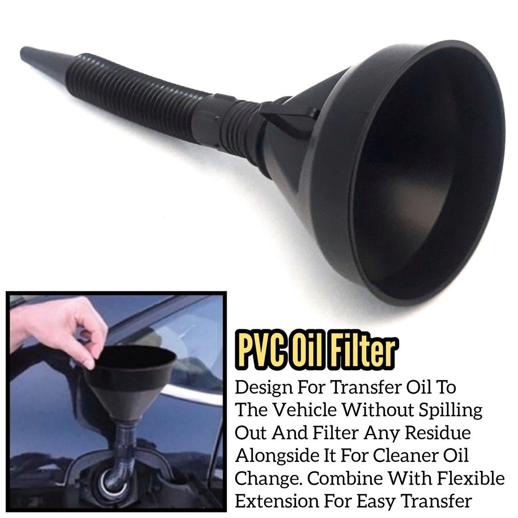 PVC OIL FILTER FLEXIBLE FUNNEL CONE WITH FLEXIBLE EXTENSION FOR ...