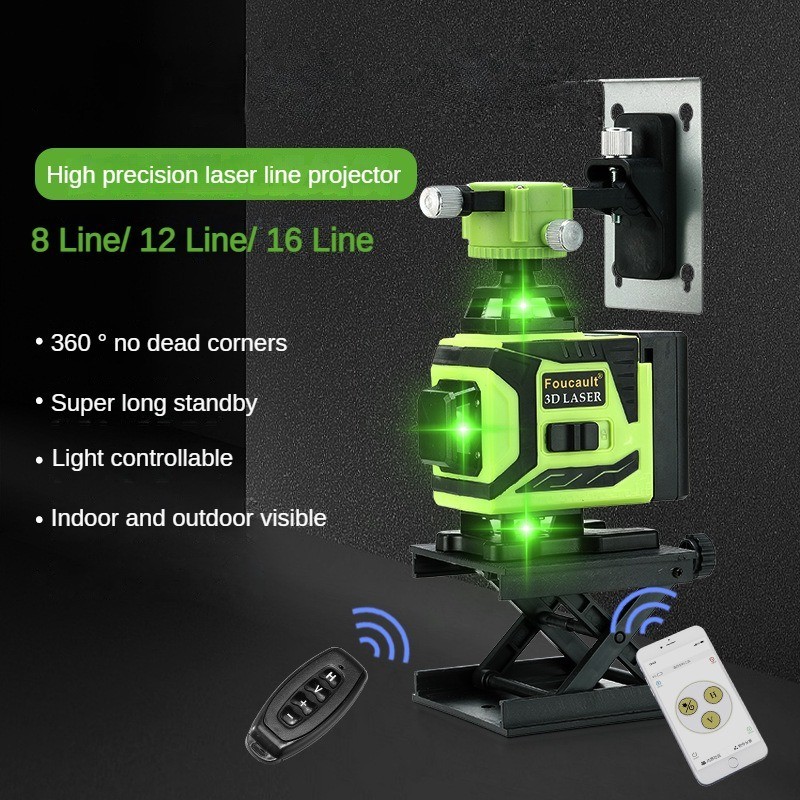 4D 8/12/16 Line Green Light Automatic Leveling Level Infrared Mini ...