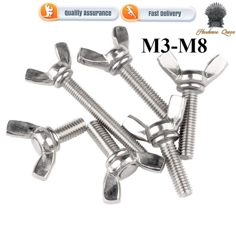 M4 Wing Nut 10-Pack M4 Stainless Steel Wing Bolts - For Easy Hand ...