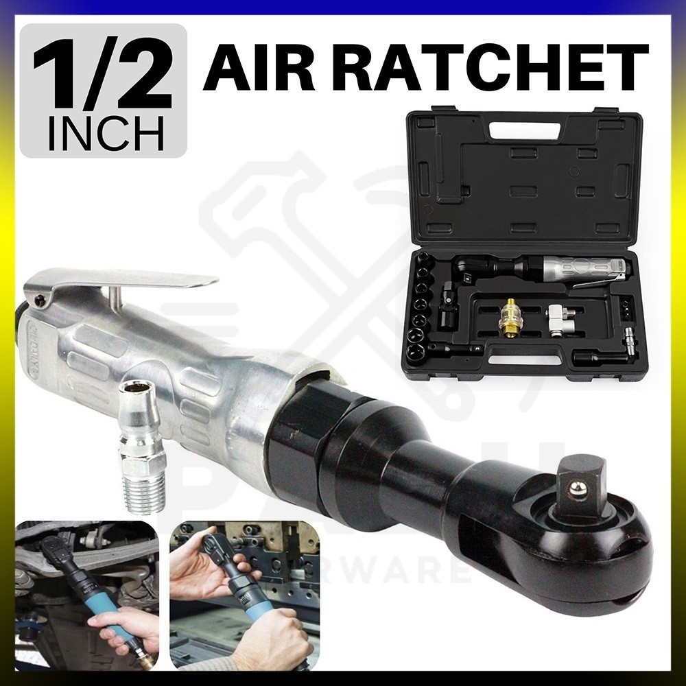 1/2" Inch Air Ratchet Socket Wrench Set Square Head Drive Air Impact ...