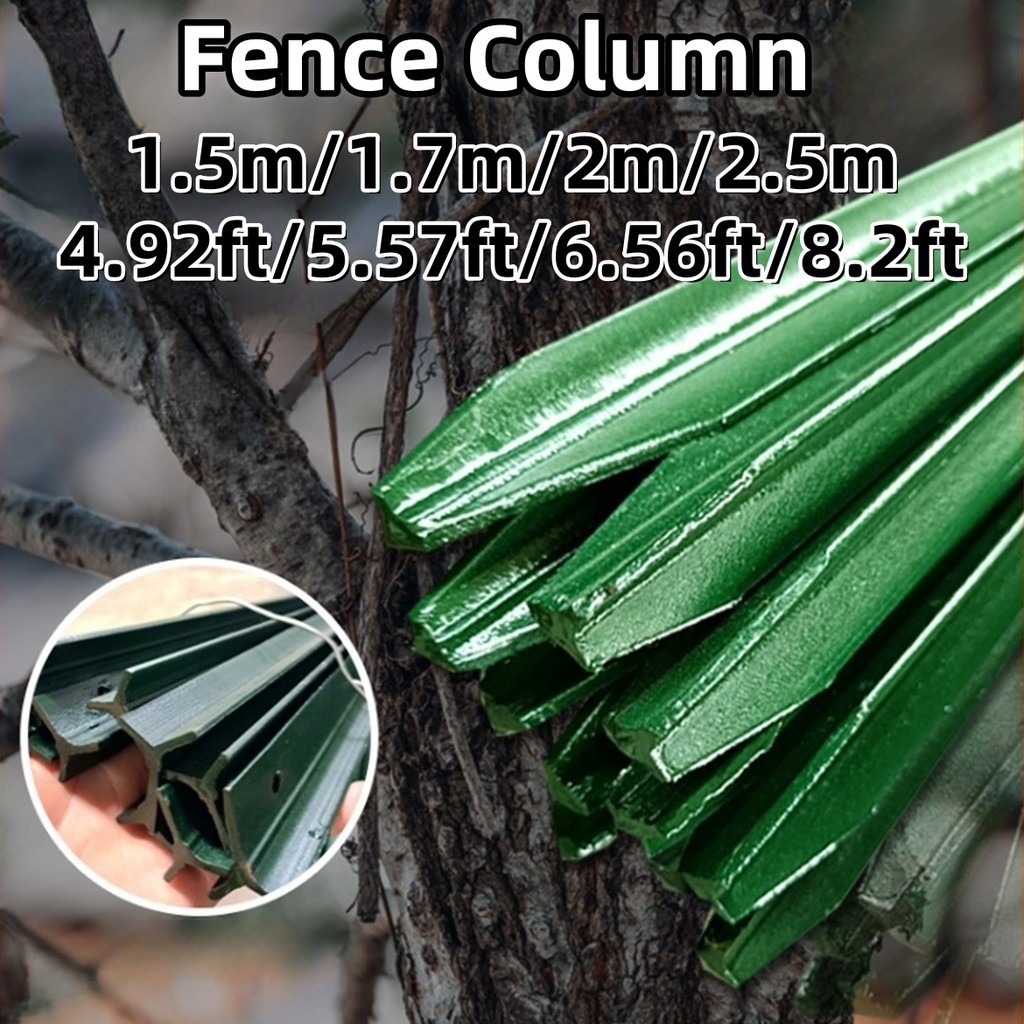 Fence Column 10pcs Pagar Cyclone Column Triangular Pointed Solid Iron ...