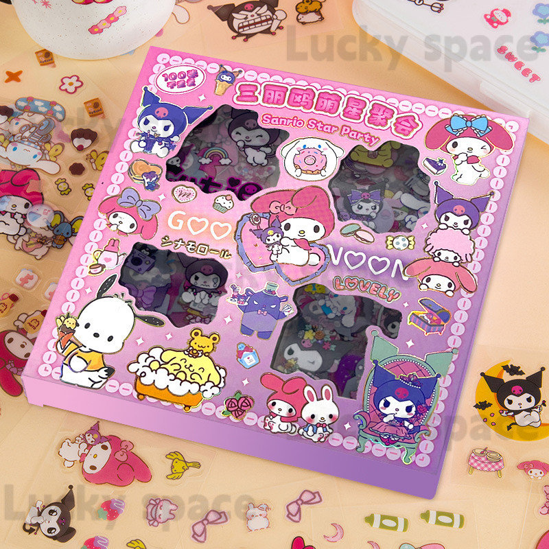 100pcs/Set Cute Kuromi Sticker For Kids Girls Sanrio Cute Set DIY Gift ...