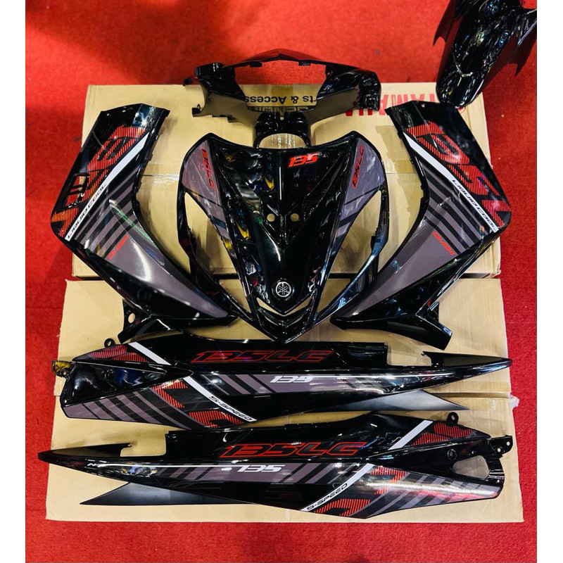 COVER SET LC 135 V1 ORIGINAL ABS BATMAN READY STOCK🔥🔥 | Shopee Malaysia