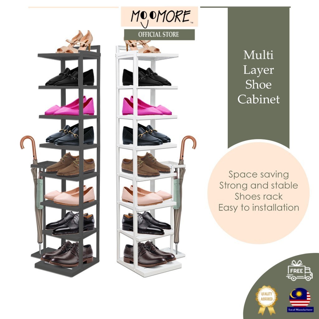 Mojomore Metal Shoe Rack Sandal Shoes Umbrella Shelf Anti-rust Rak ...