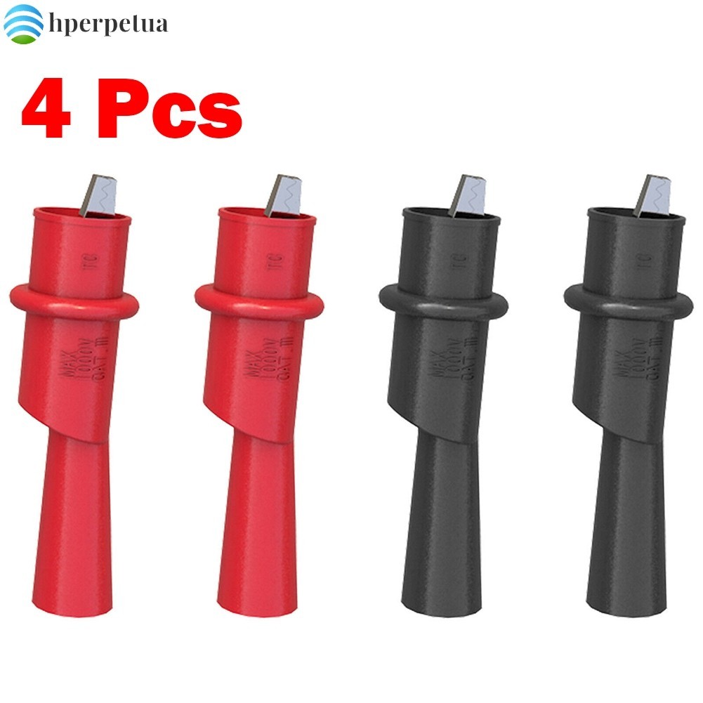 [HEPA 0802] 4pcs Multimeter Push on Alligator Clip Insulated Crocodile ...