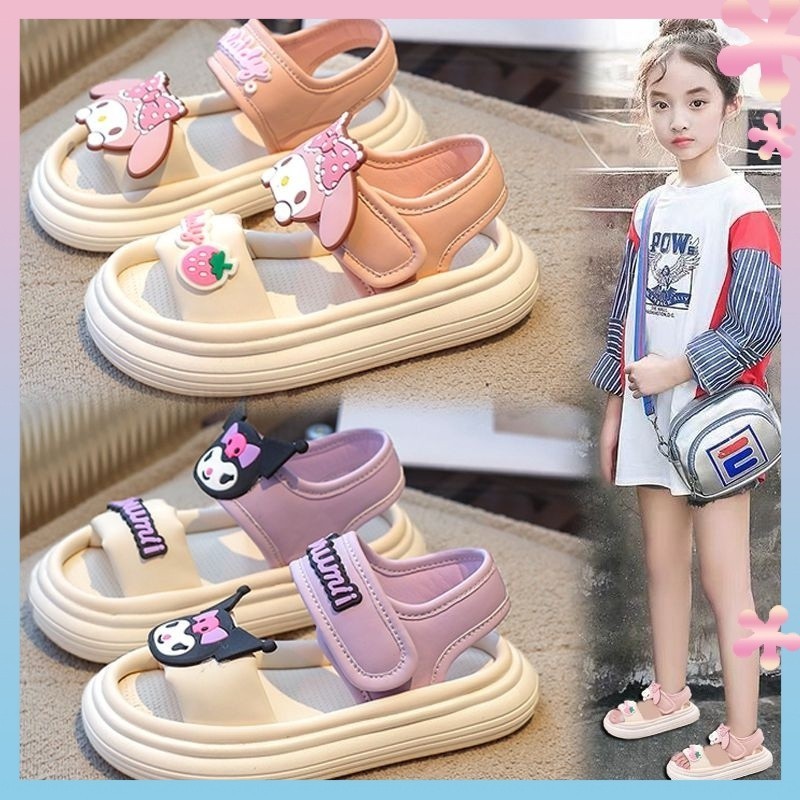 2024 musim panas gaya baru kartun comel budak perempuan kaki terbuka ...