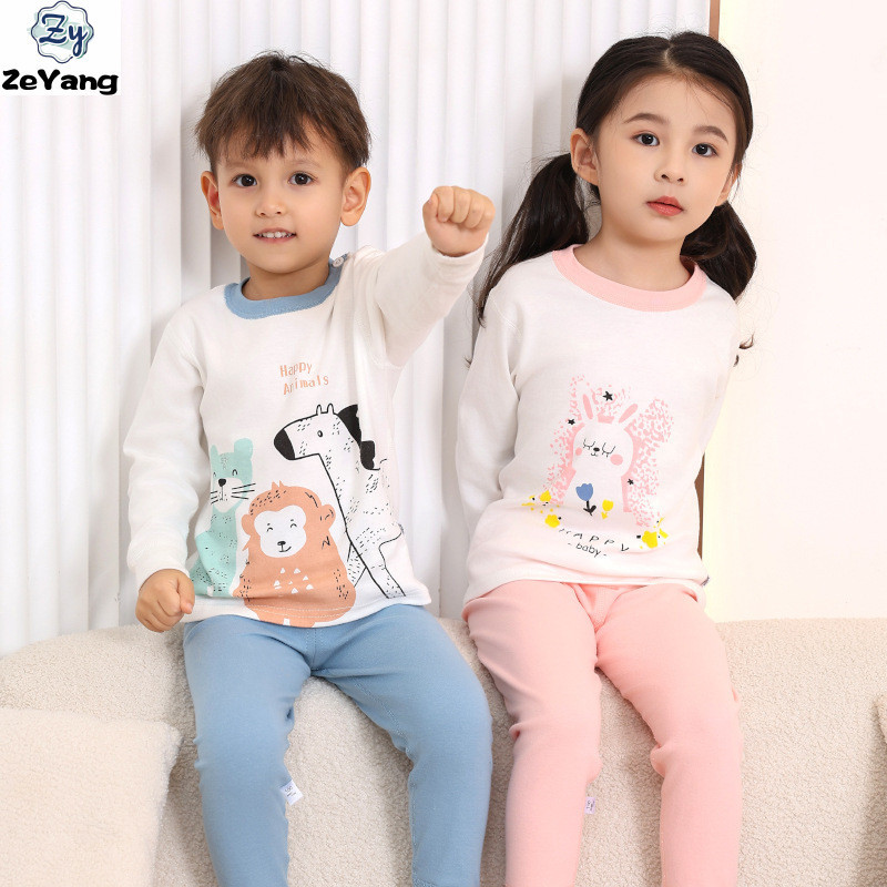 [ZY] 60-170cm Ready Stock Children's Pure Cotton Long-Sleeved T-Shirt ...