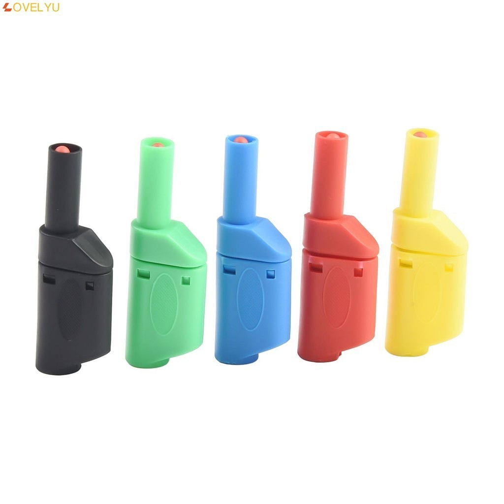LOVELYU| 5pcs Safety 4mm Banana Plug Male Retractable Sheath Stackable ...