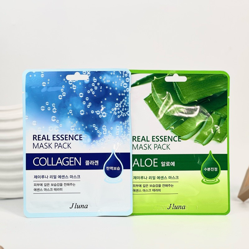 Jluna Gentle Safe Mask Real Essence Mask Pack Aloe - Collagen 20ml ...