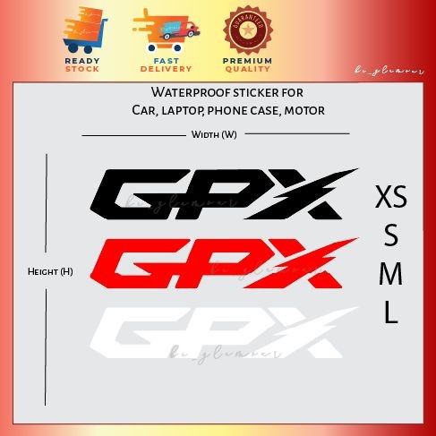 GPX logo Sticker Reflective stiker racing motor bmx bicycle pantulan ...