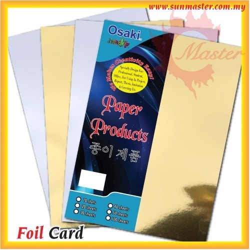 A4 Foil Card 128gsm 275gsm | Hi Gloss Metallic Card | Shiny Mirror card ...