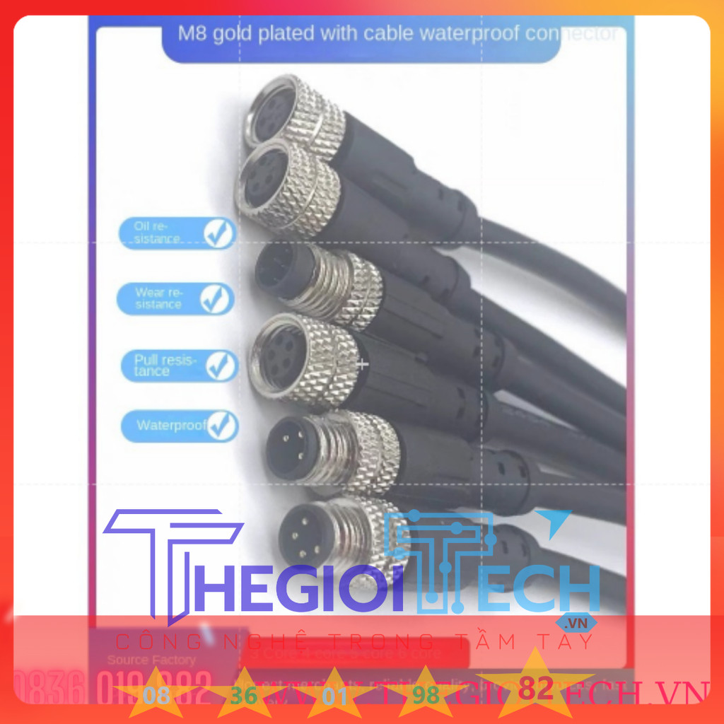 Sensor Connector Sensor Connector Waterproof Signal Connector 3 Core 4 ...