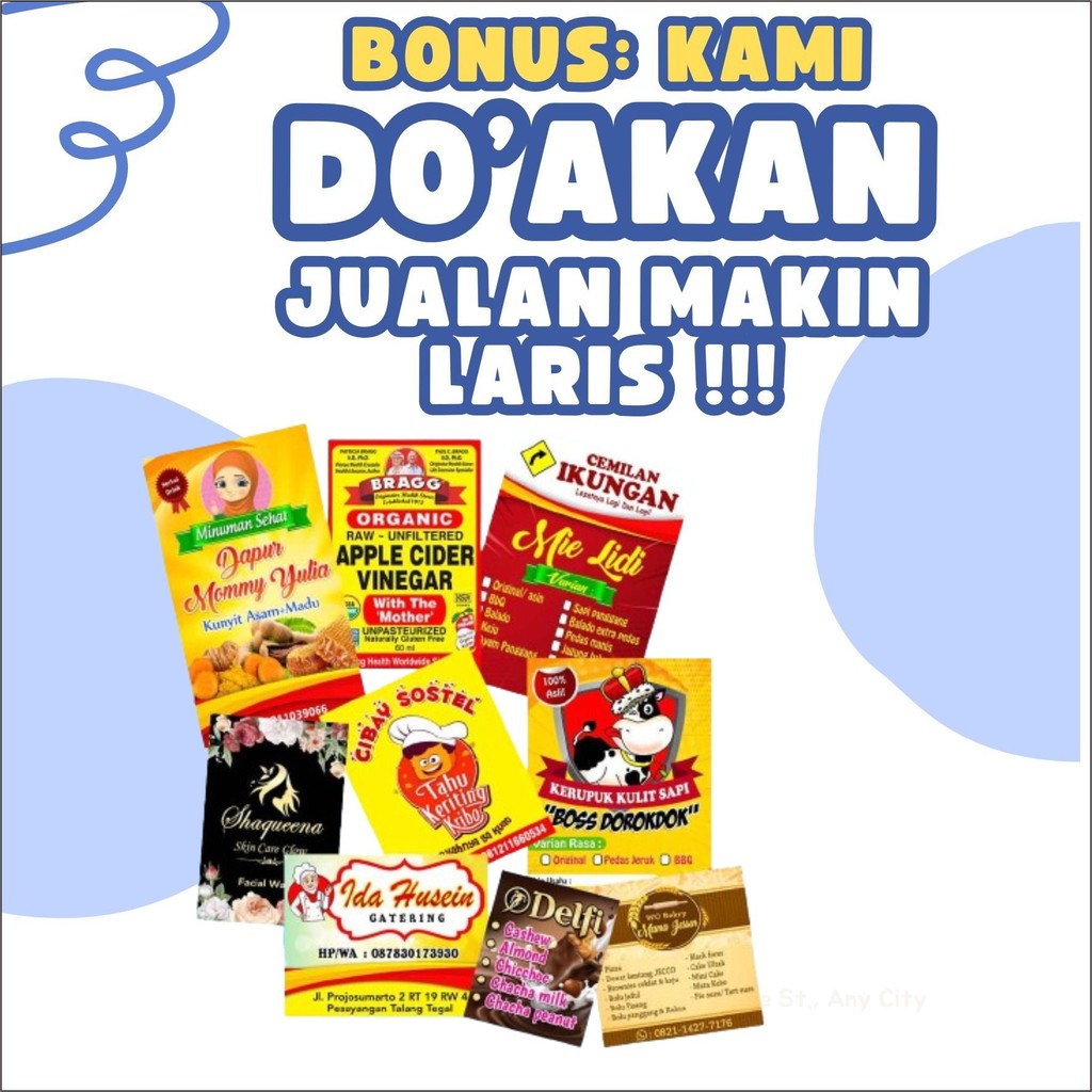 Sticker bontac Kromo Printing Box Food label Product label Packaging ...