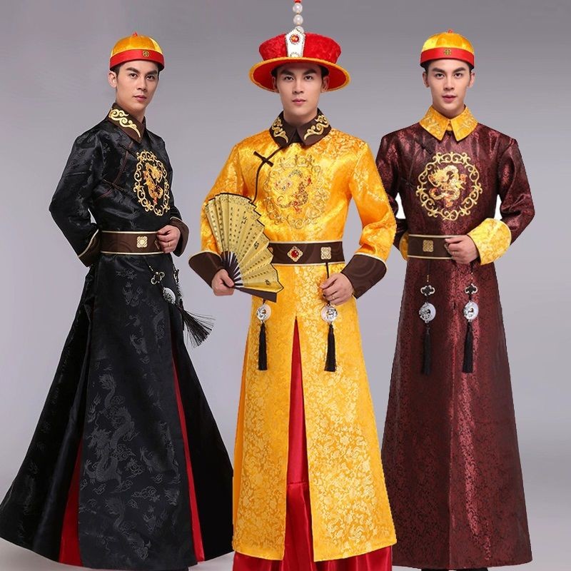 New Style Qing Dynasty Emperor Queen Costume Dragon Robe Phoenix Robe ...