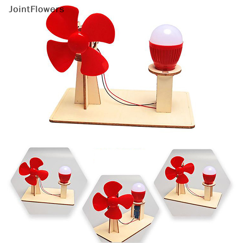 JSMY DIY Wind Generator Model Kids Science TOY STEM Technoia Gadget ...