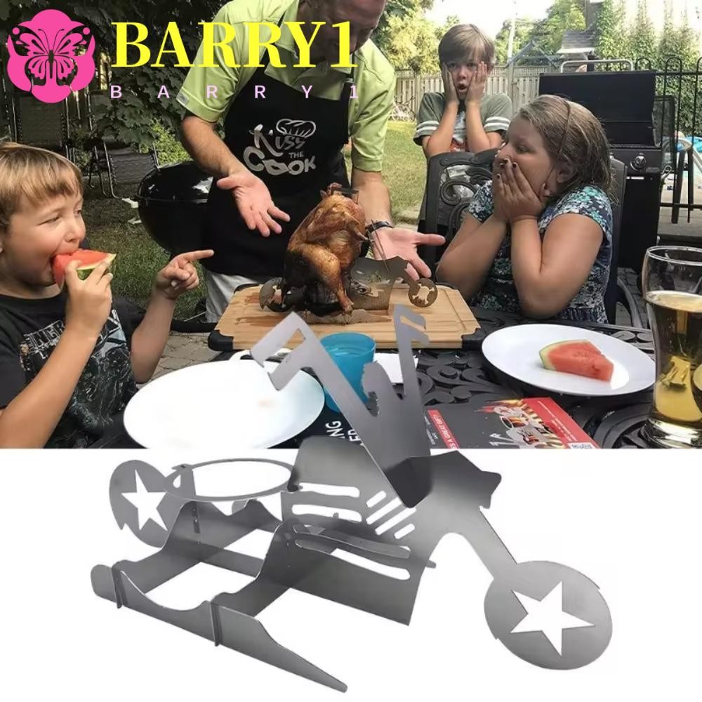 BARRY1 Motorcycle Roster Chicken Stand, Detachable Rust-proof Grill ...