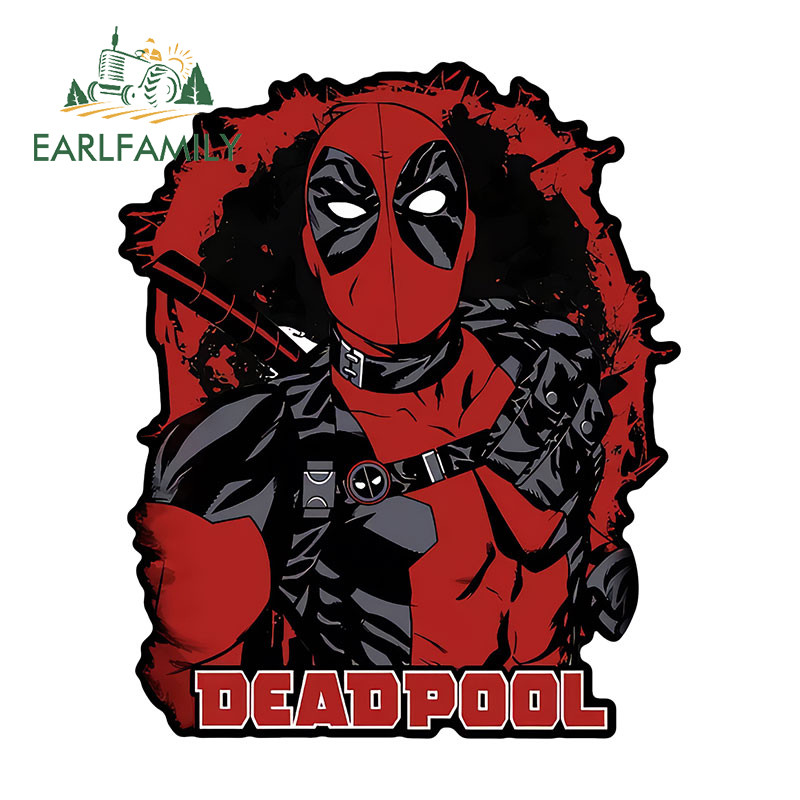EARLFAMILY 13cm x 10.8cm Anime Deadpool Car Sticker Windshield Bumper ...