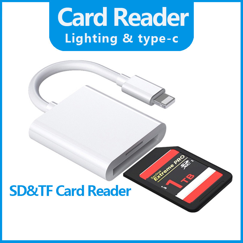 NEW 2 In 1 SD TF Memory Card Adapter Dual Card Reader Data Converter ...