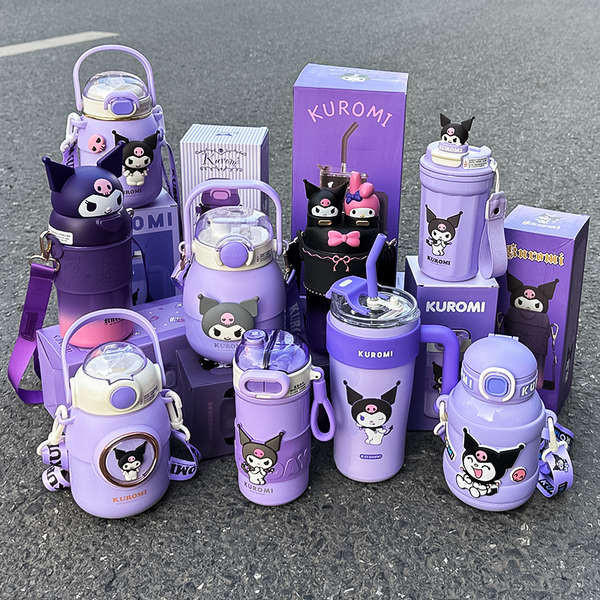 botol air tahan sejuk kuromi tumbler tahan sejuk Piala Termos Sanrio ...
