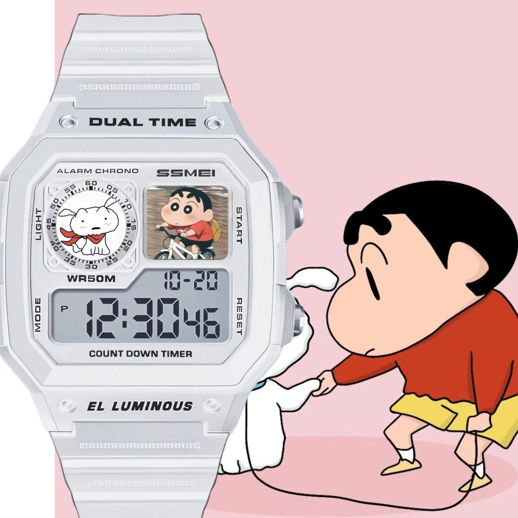 Crayon Shin-chan Watch Animation Cartoon Custom Small Square Electronic ...