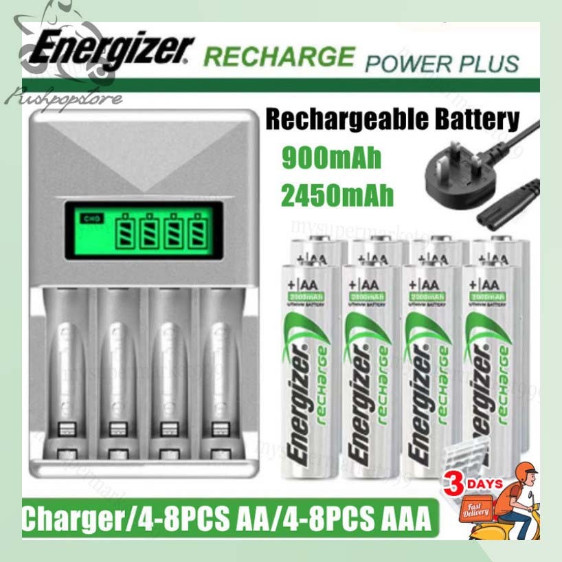 Free Storage Box🎁4-8PCS Energizer AA/AAA Rechargeable Battery 900 ...