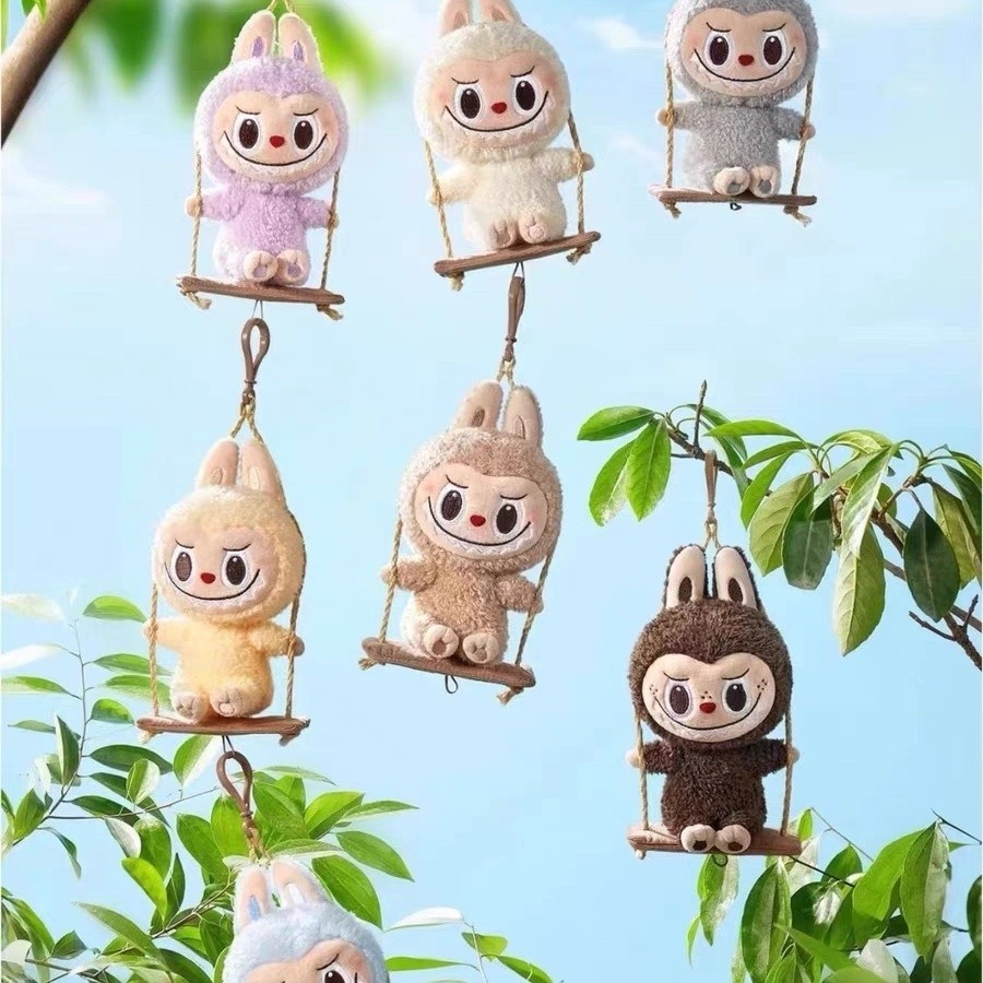 P POPMART POPMART labubu Woodworking Workshop Series Swing Plush ...