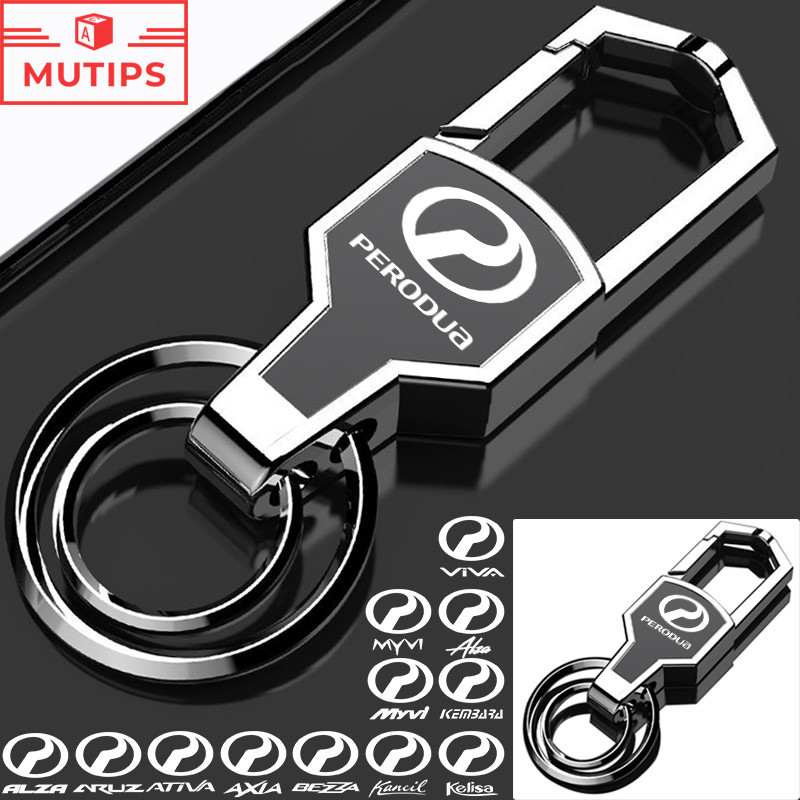 Perodua Car Keychain Alloy Metal Key Chain Laser Printing Logo Keyring ...