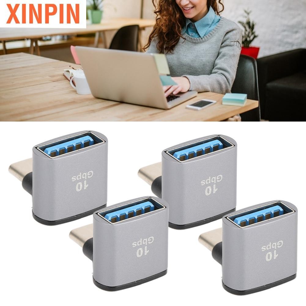 Xinpin 4pcs Right Angle USB C To Adapter 10Gbps High Speed Usb Type ...