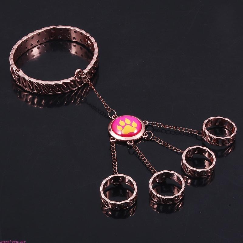 sweety Animation Ladybug Reddy Girl Ring Bracelet Set for Cat Claw And ...