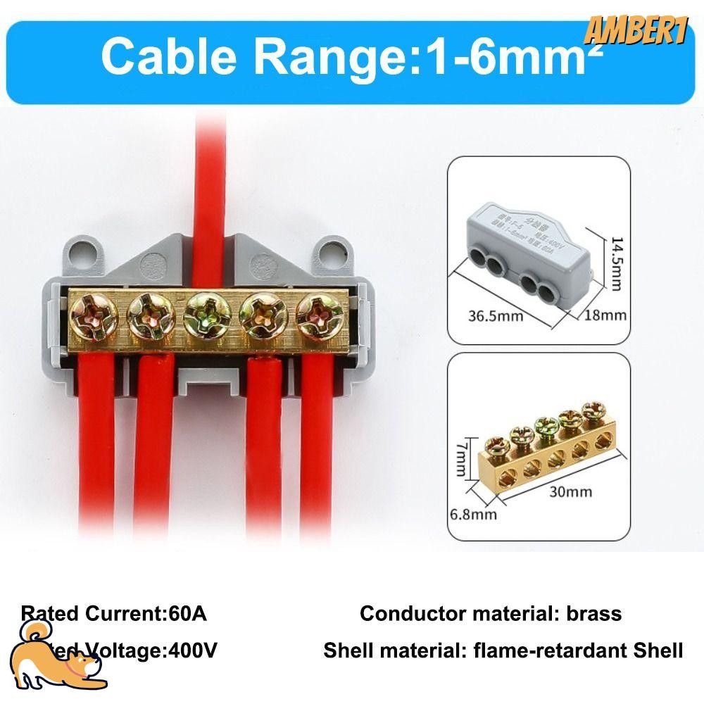 AMBER1 Quick Terminal Block, Conductor Brass High Power High Power ...
