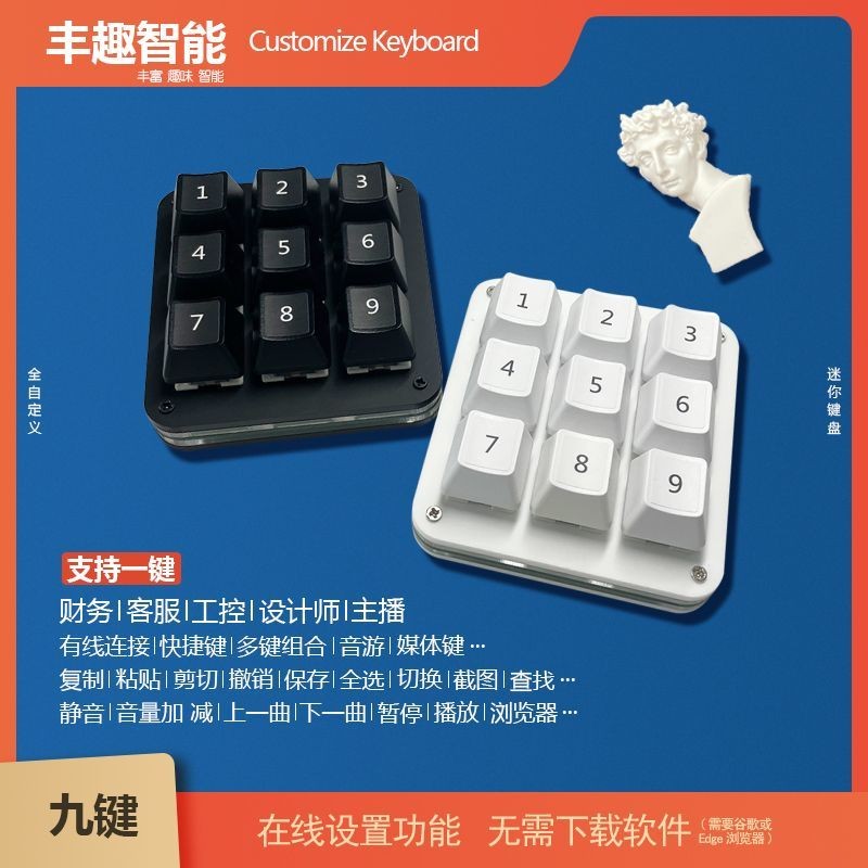Nine-key Mini Version Mechanical Keyboard Personalized Customization ...