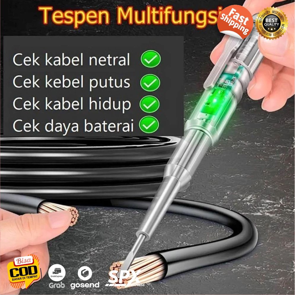 Tespen Electrical Check Cable Disconnect Screwdriver Tester 2in1 ...