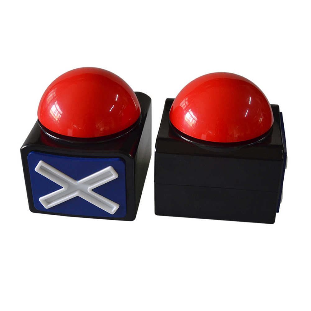 perfectFU Red Buzzer Alarm Button Box with Sound and Light Trivia Quiz ...