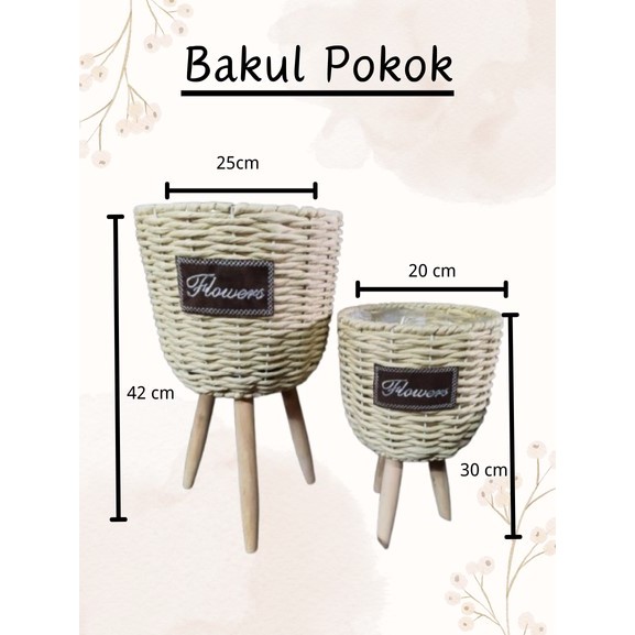 PROMOSI BASKET RATTAN / BAKUL POKOK / PASU BERKAKI / VASE / PASU ...