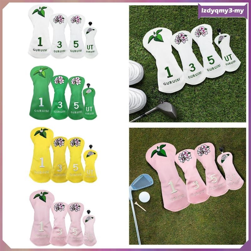 [LzdyqmyebMY] 4x Golf Club Head Covers Golf Wood Headcovers Long Neck ...