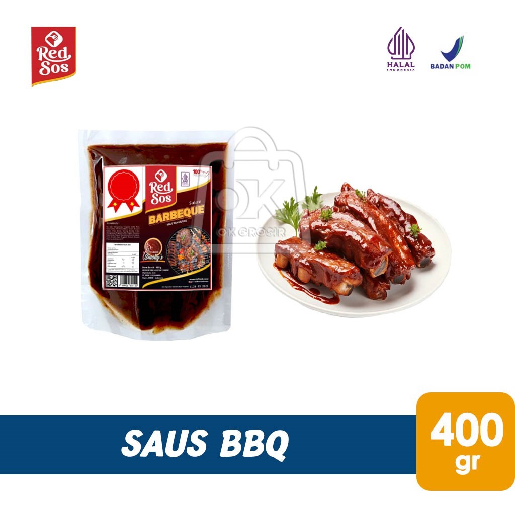 Bbq Sauce REDSOS Barbeque Barbecue Sauce (Pouch 400g) | Shopee Malaysia