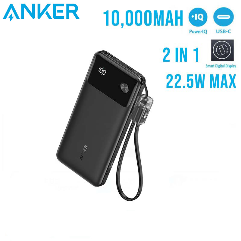 Anker A1388 Power Bank 10000mAh 22.5W Portable Charger with USB C ...