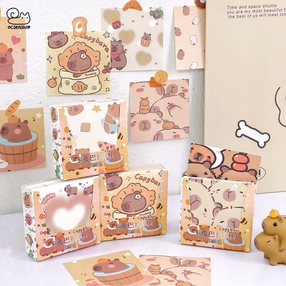 Capybara square note box (200 sheets) | Shopee Malaysia
