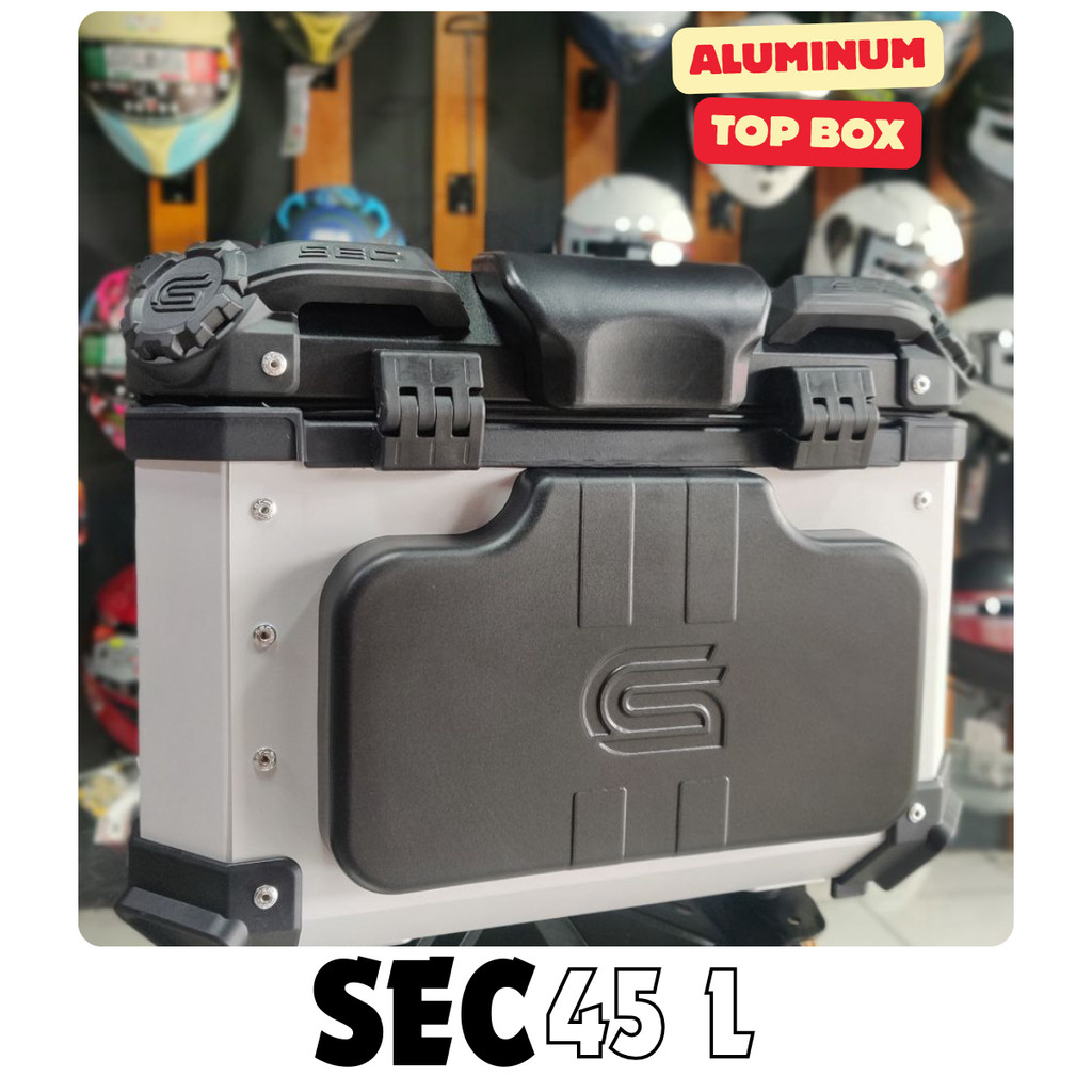 SEC moto supply zenith aluminum top box 45L | Shopee Malaysia