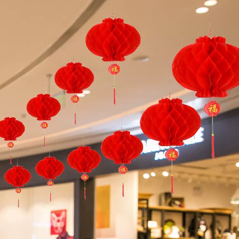 1PC New Year Red Lantern 2025 CNY Mini Lantern Chinese Style Spring ...