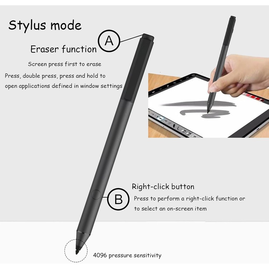 Bluetooth Tilt Stylus Pen for HP SPEN-HP-03(2MY21AA) Spectre X360 Envy X360 Pavilion X360 Laptop ...