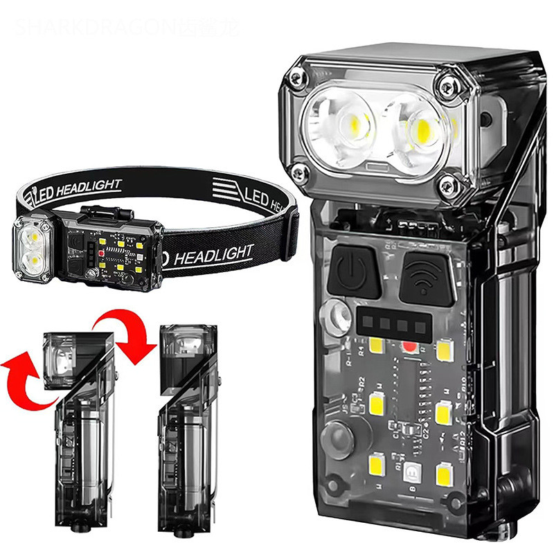 Super Bright Flashlight 2 in 1 Function Motion Sensor Headlamp Mini ...