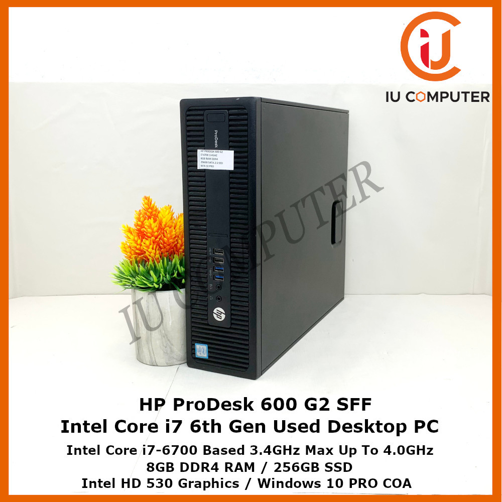HP PRODESK 600 G2 SFF INTEL CORE I7-6700 8GB RAM 256GB SSD USED DESKTOP REFURBISHED PC | Shopee ...