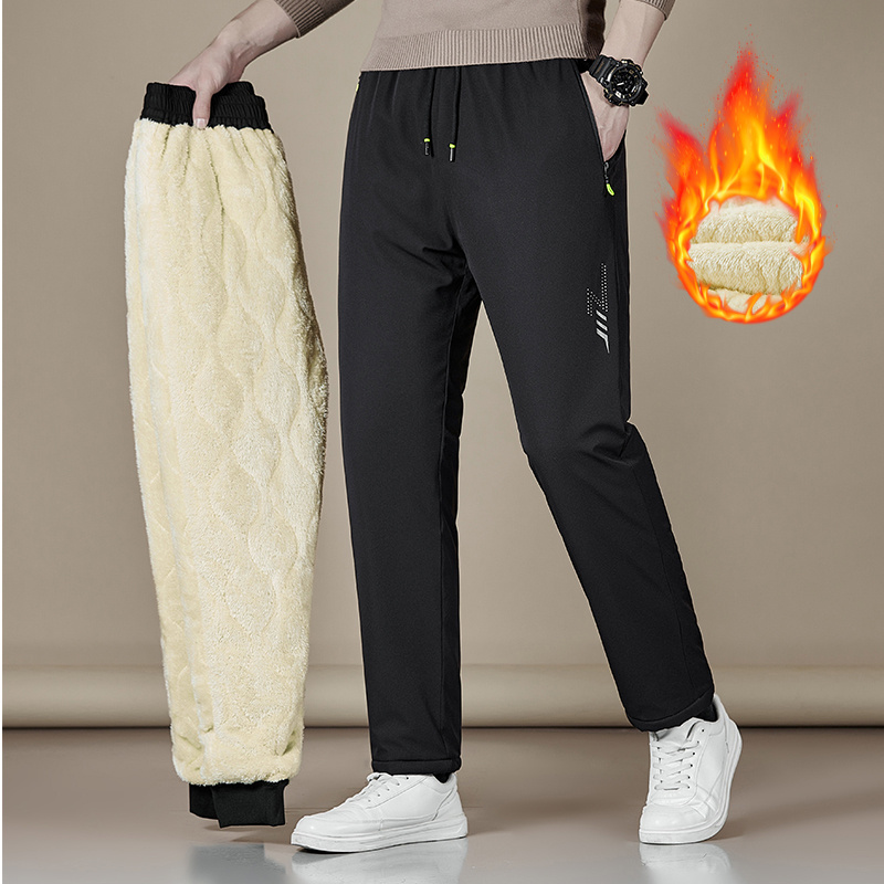 Lamb's wool thermal pants M-7XL men's cotton pants plus size thickened ...