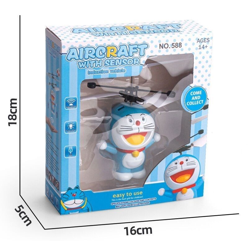 哆啦A梦飞行感应飞行器玩具手势智能遥控悬浮儿童玩具Doraemon Flight Sensing Aircraft Toy ...