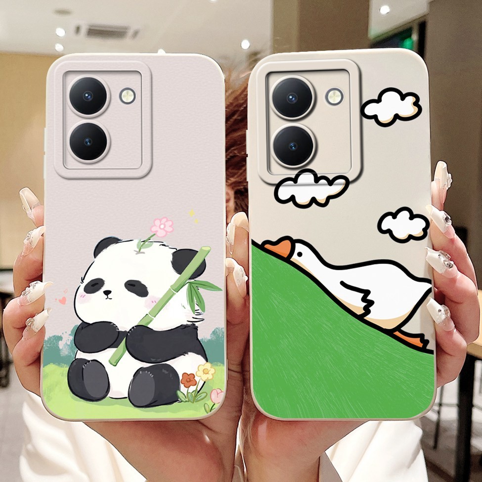 Vivo Y27s Case V2322 Aesthetic Cute Cat Gog Panda Funny Silicone Casing ...