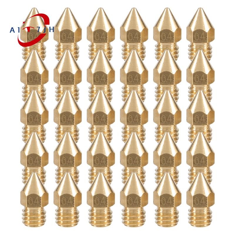 30 Pieces Mk8 Nozzle 0.4Mm 3D Printer Nozzles Extruder Print For 3D ...