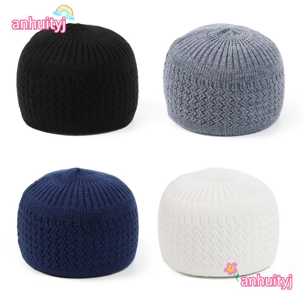 LANJ Muslim Cap Kippah Knitted hat Skull Cap Mosque Hats | Shopee Malaysia
