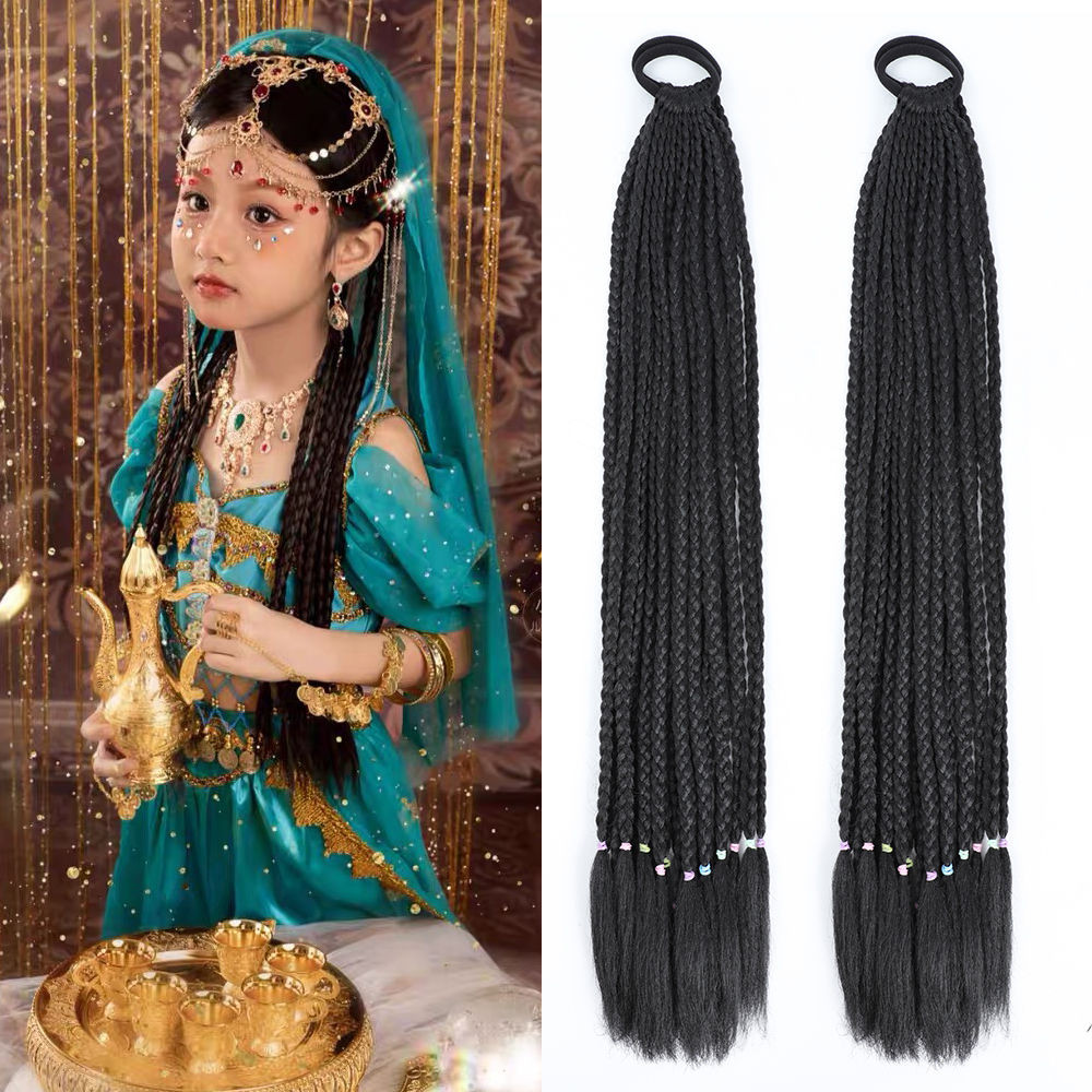 Princess Jasmine girl three-strand ponytail ancient style ph茉莉公主女孩三股马尾辫 ...