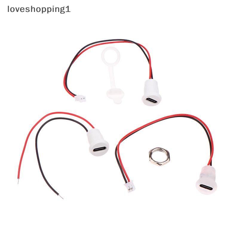 loveshopping1 USB-C 2P High Current Charging Socket Nut Snap Lock Plate ...